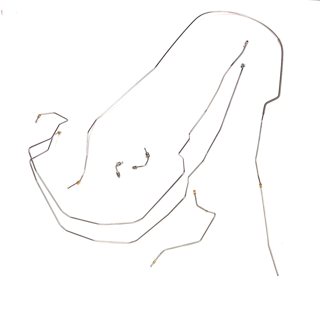 58 - 64 Full Size Chevy Car. Brake Line Kit and Black Powder Coated 8 ...