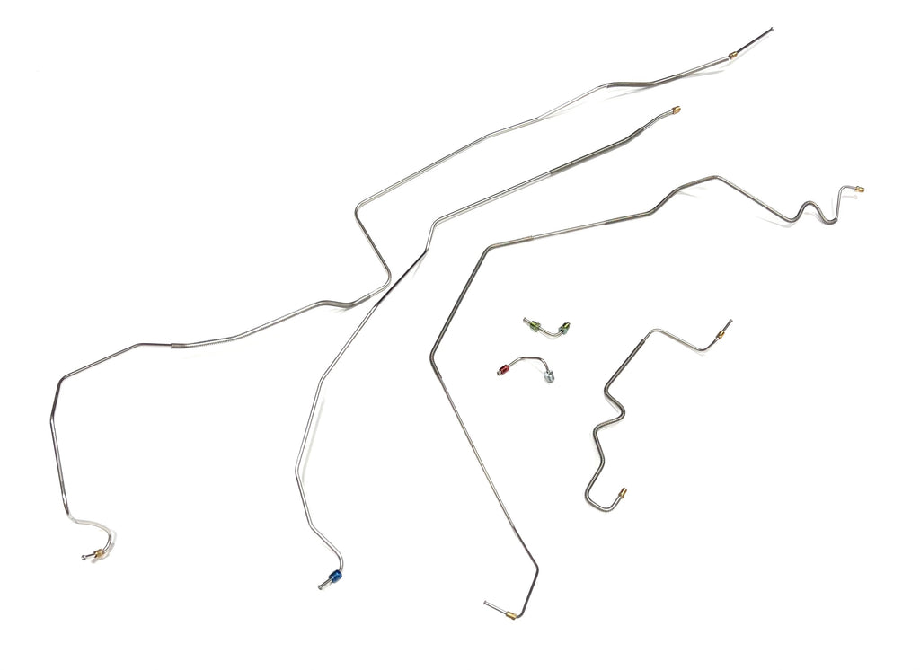 69 Camaro/Firebird Brake Line Kit and Black Powder Coated 8" Dual Brak ...