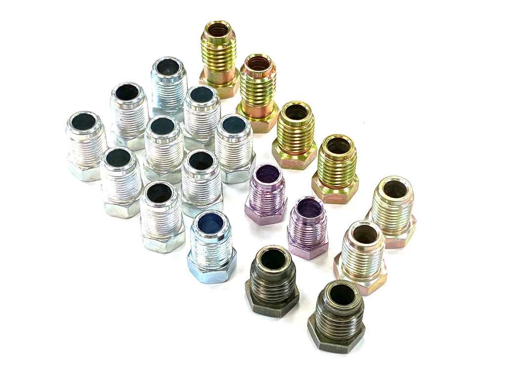 Metric Brake Line Fitting Kit for 1/4" Tube. (ISO/Bubble Flare ...